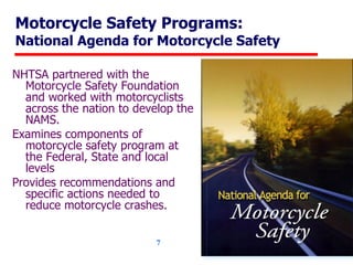 Nhtsa Motorcycle Safety Program | PPT | Motorcycles | Automotive