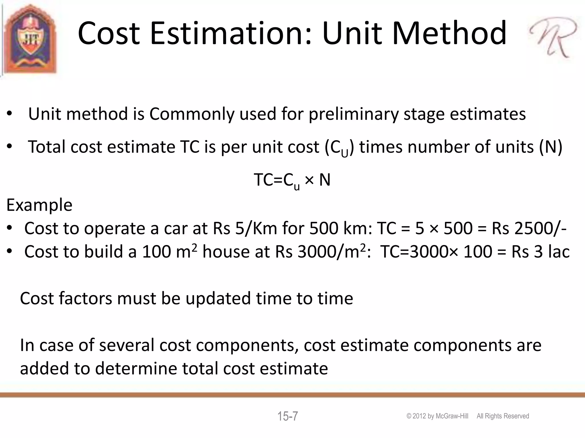 cost estimation and break even analysis | PPTX