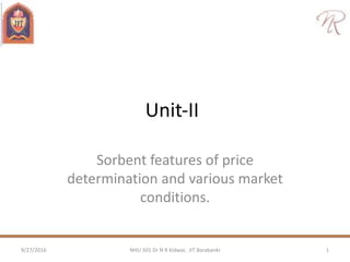 Price determinants of various market structures | PPTX