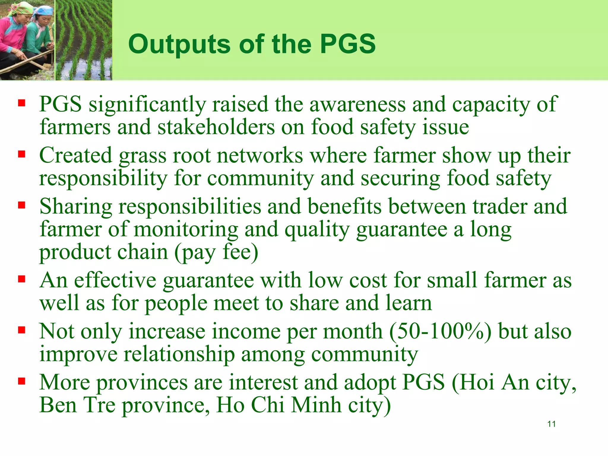 Participatory Guarantee System (PGS) An Approach for Organic Quality ...