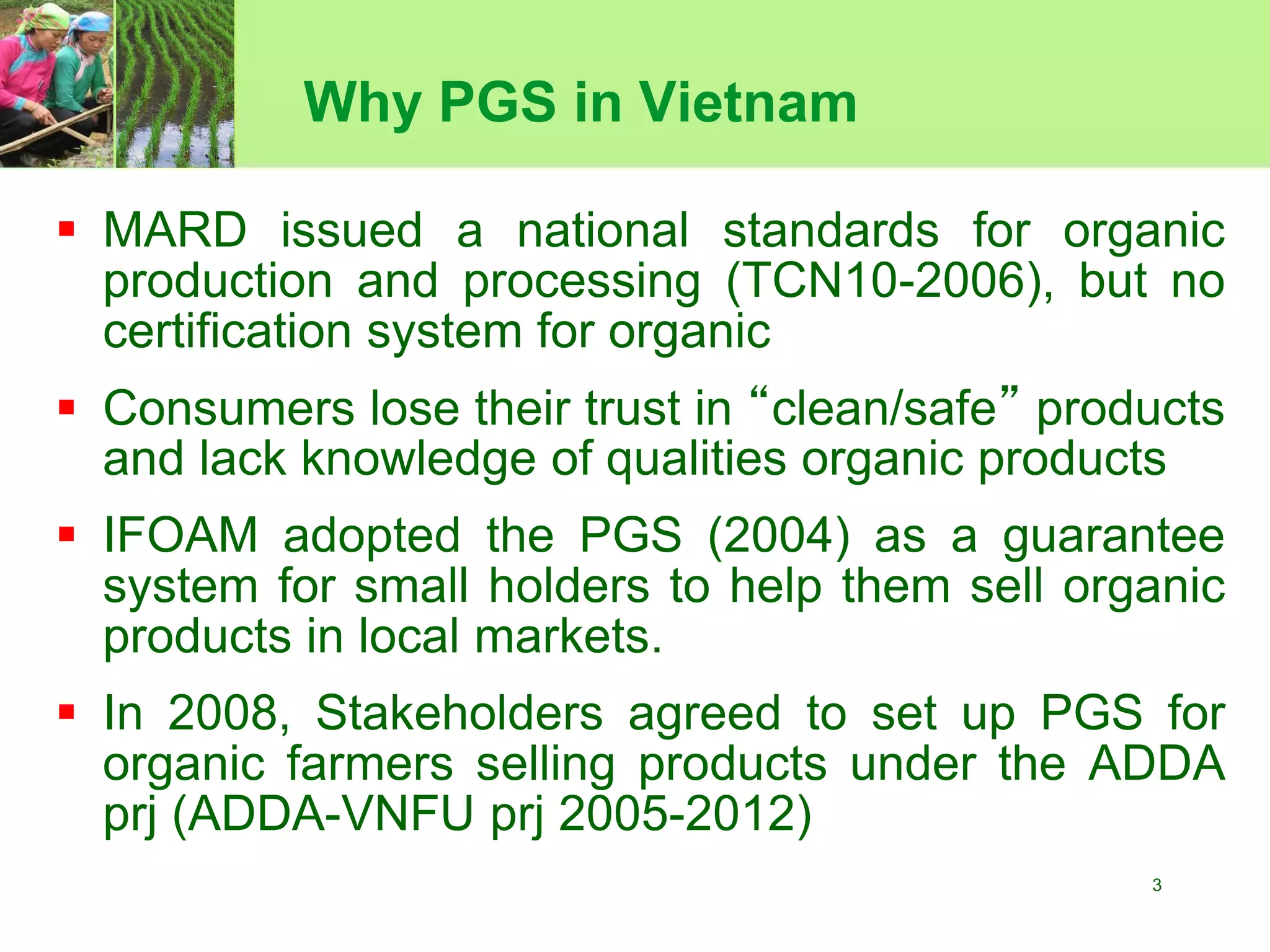 Participatory Guarantee System (PGS) An Approach for Organic Quality ...