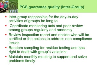 Participatory Guarantee System (PGS) An Approach for Organic Quality ...