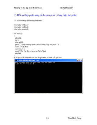 Nhung bai mau lap trinh c | DOC