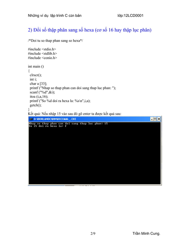 Nhung bai mau lap trinh c | DOC