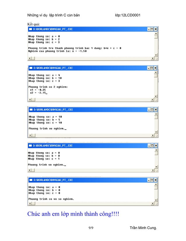 Nhung bai mau lap trinh c | DOC