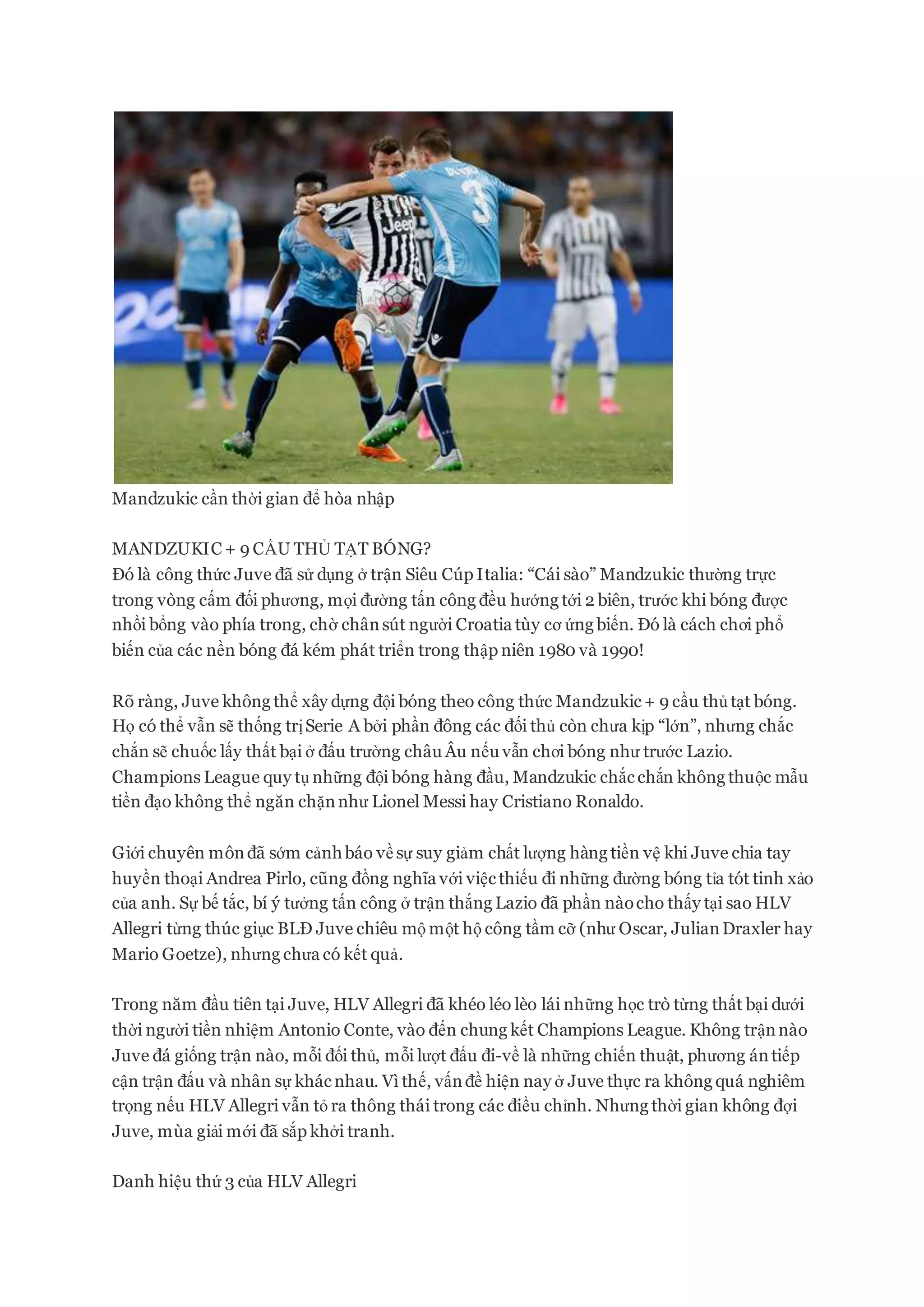 Nhung cau hoi danh cho allegri cua duc | PDF