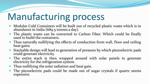 Cold storage system | PPT