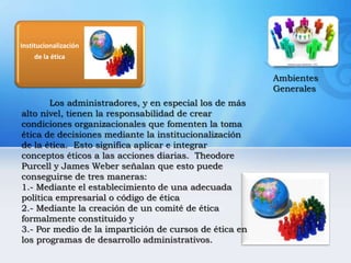 Factores en los ambientes administrativos de una organizacion - teoria ...