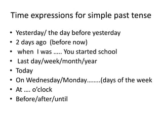 Nhwe u6 simple past tense | PPTX