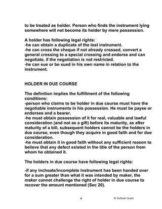 Negotiable instruments | DOC