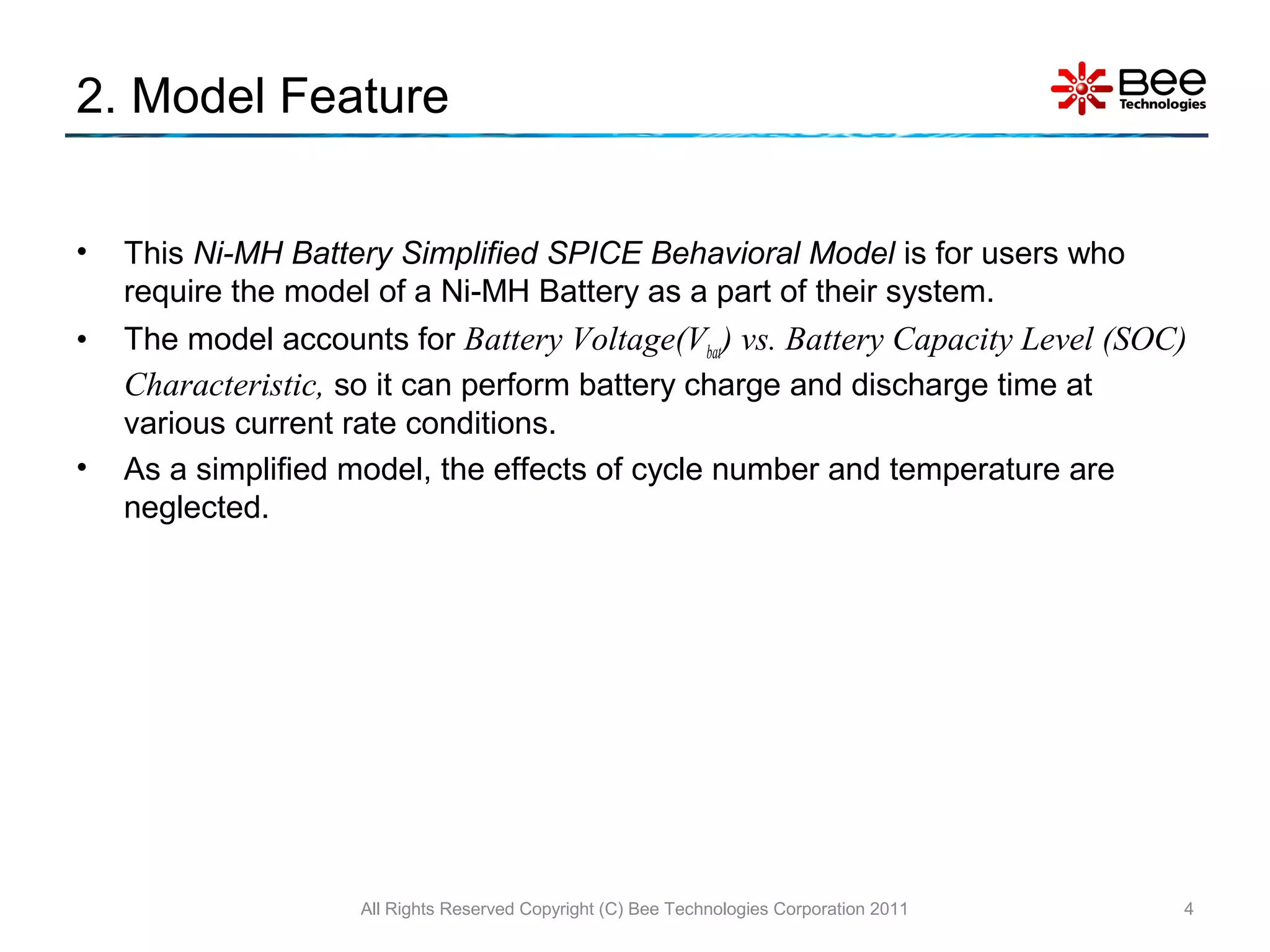 Simple Model of Ni-MH Battery Model using PSpice | PPT