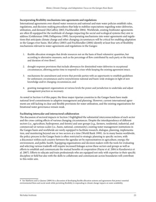 India; Water, Climate Change, and Adaptation in the Ganges River Basin ...
