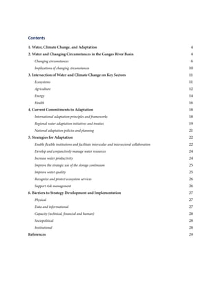 India; Water, Climate Change, and Adaptation in the Ganges River Basin ...