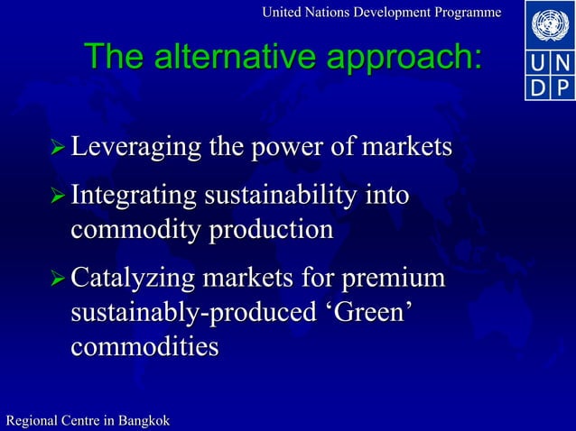Green Commodities: A market-based approach to Sustainable Development | PPT