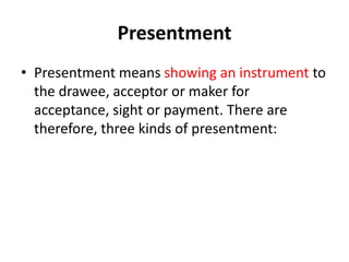 Negotiable Instruments Act, 1881 (Part- II) | PPT