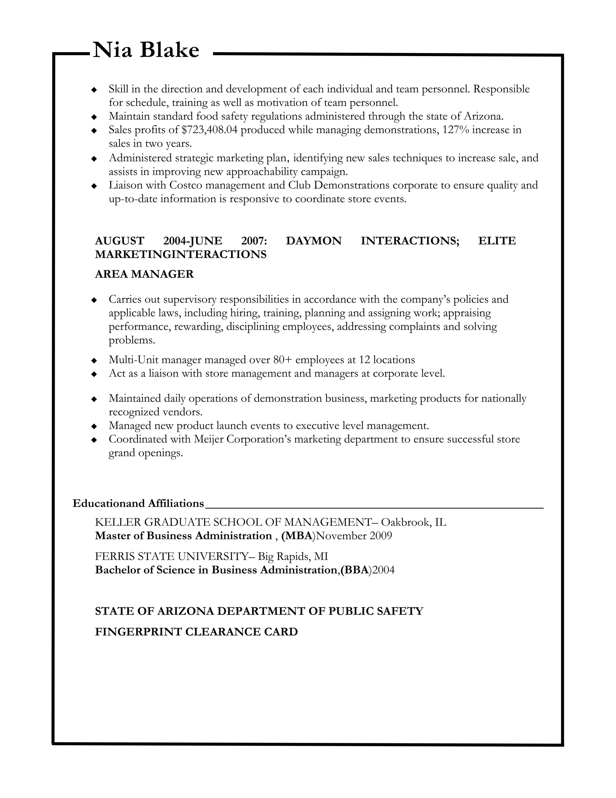 Nia Blake\'s Resume | DOCX