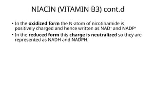 Niacin & Vitamin C metabolism and Deficiency Manifestations | PPTX