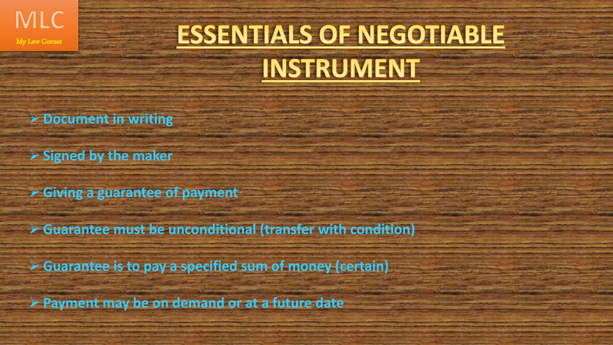 Negotiable Instrument Act Introduction | PPTX