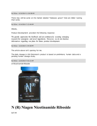 Niagen nicotinamide riboside antiaging | DOCX