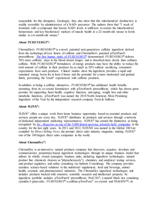 Niagen nicotinamide riboside antiaging | DOCX