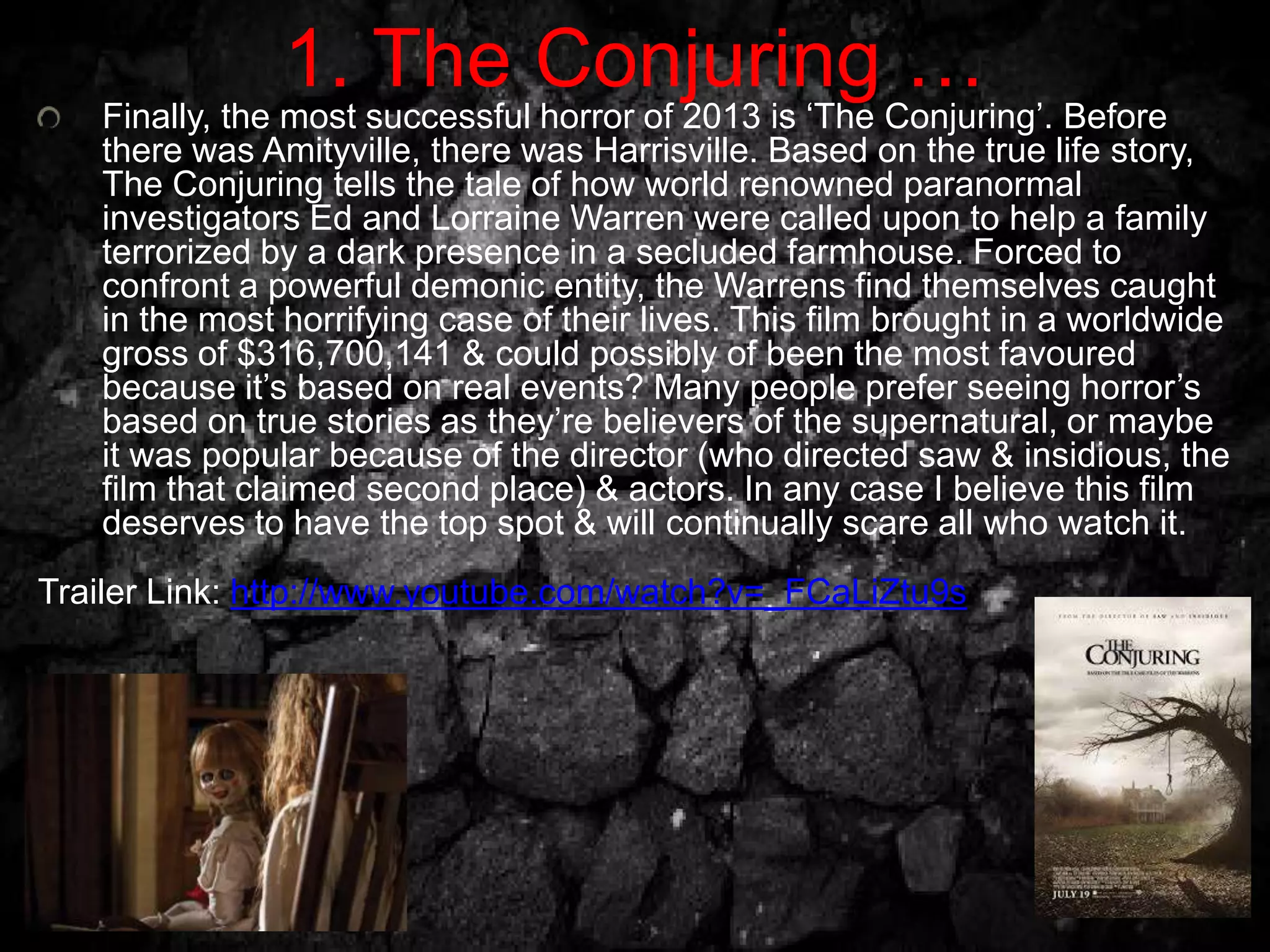 Niamh horror slideshow | PPTX