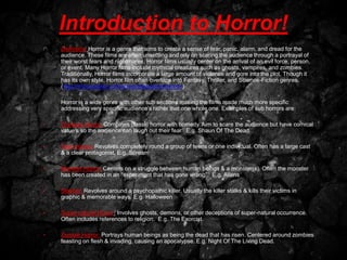 Niamh horror slideshow | PPTX