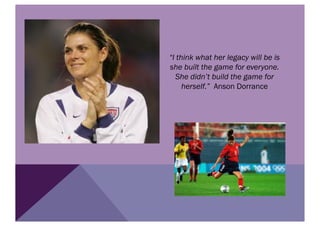 Niamh's mia hamm presentation | PDF