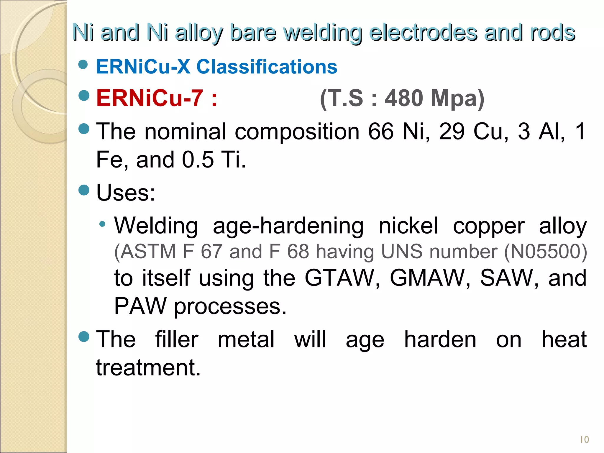 Ni and alloy bare electrodes and rods | PPT
