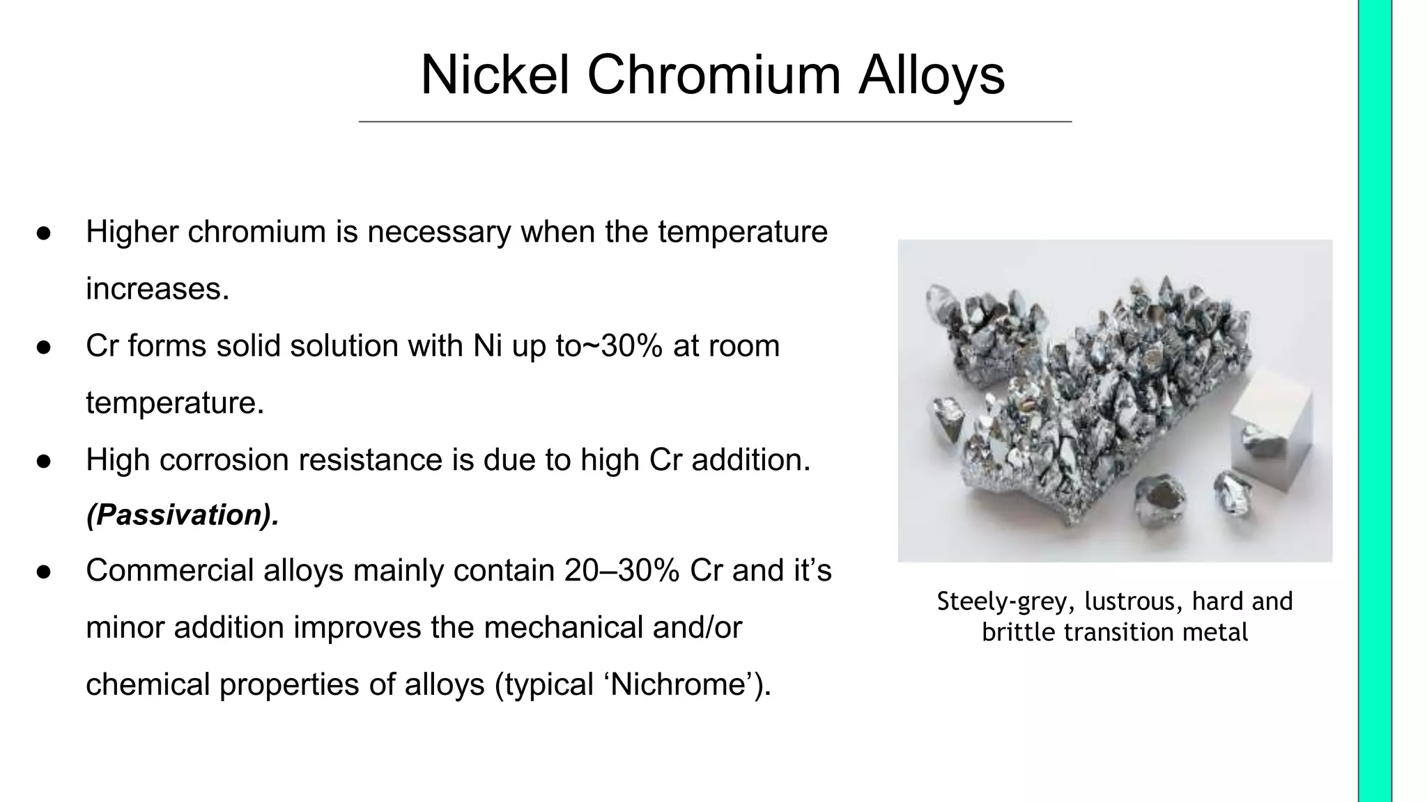 Ni and ni based alloys | PPTX | Chemistry | Science