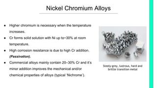 Ni and ni based alloys | PPTX | Chemistry | Science