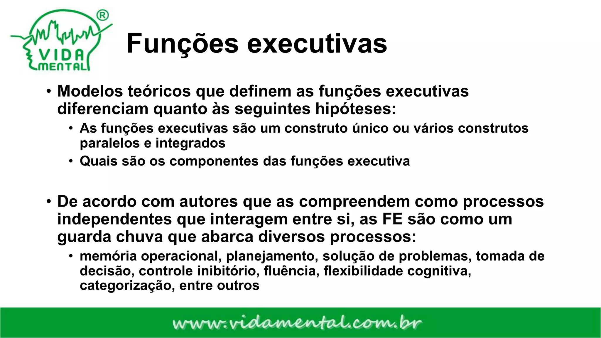 O que são funções executivas? | PPTX