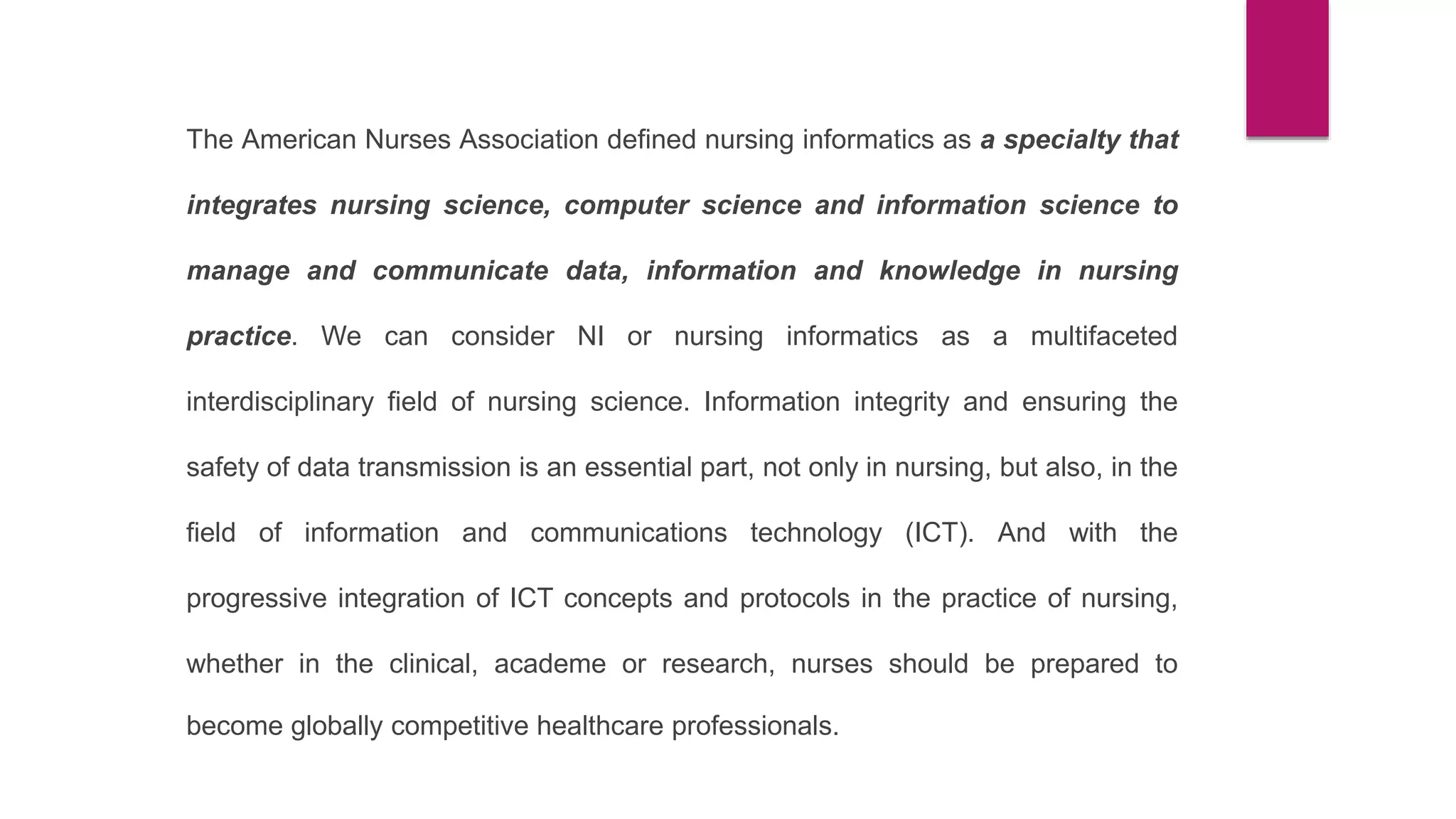 Nursing Informatics | PPTX
