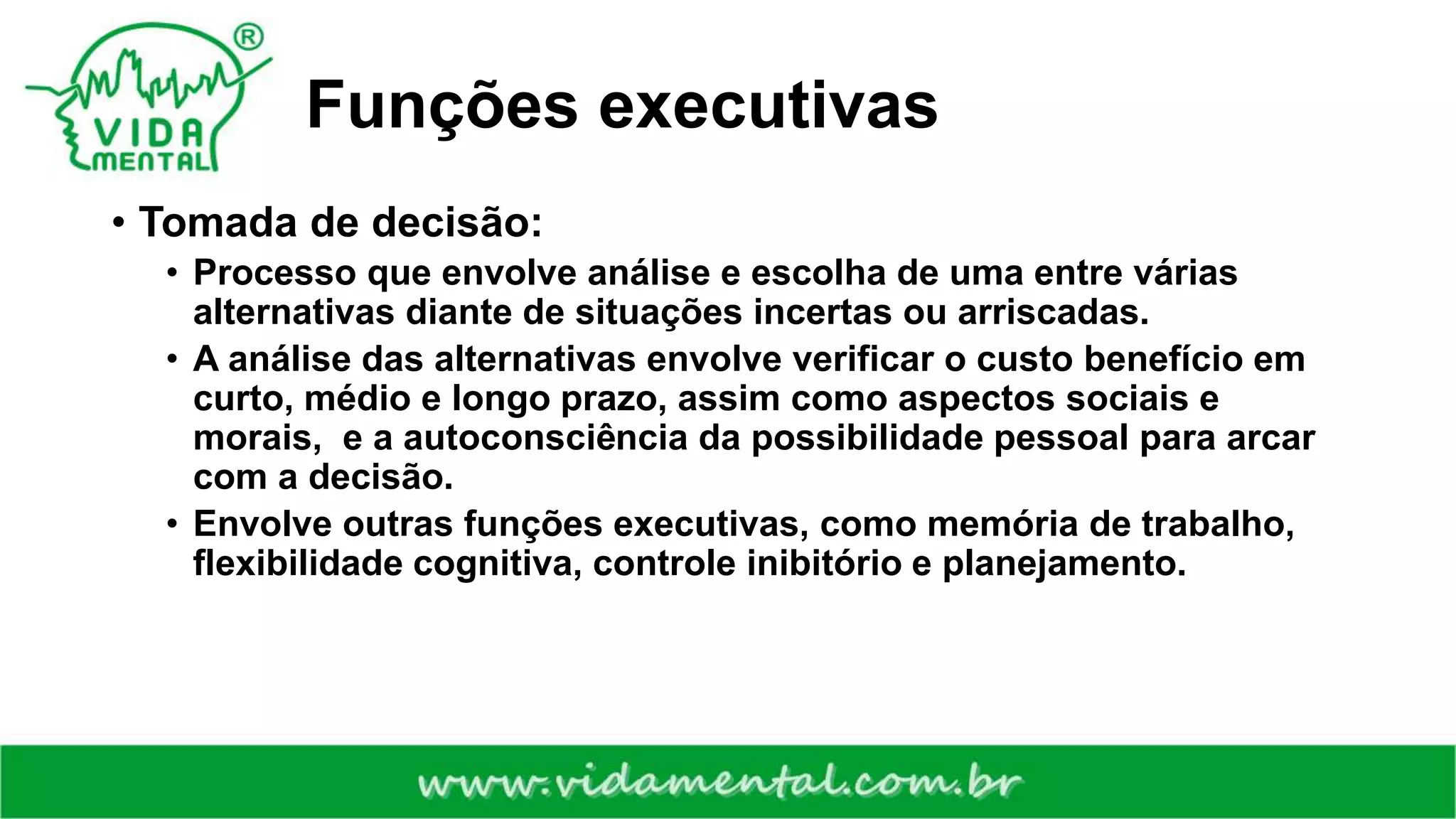 Quais são as funções executivas? | PPTX