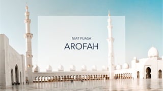 Niat Puasa Tarwiyah dan Arofah | PDF