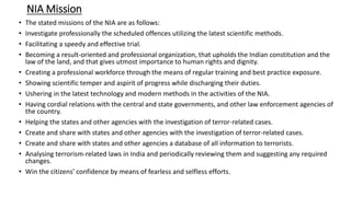 National Investigation Agency (NIA) | PDF
