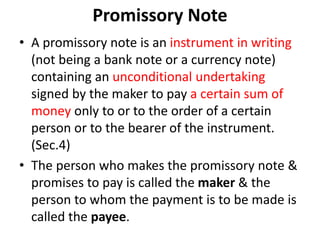 Negotiable Instruments Act, 1881 | PPTX