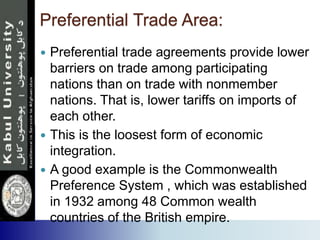 Economic Integration(presentation) | PPTX
