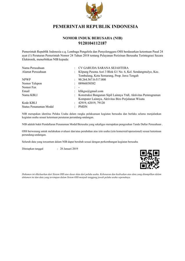 NOMOR IJIN BERUSAHA | PDF