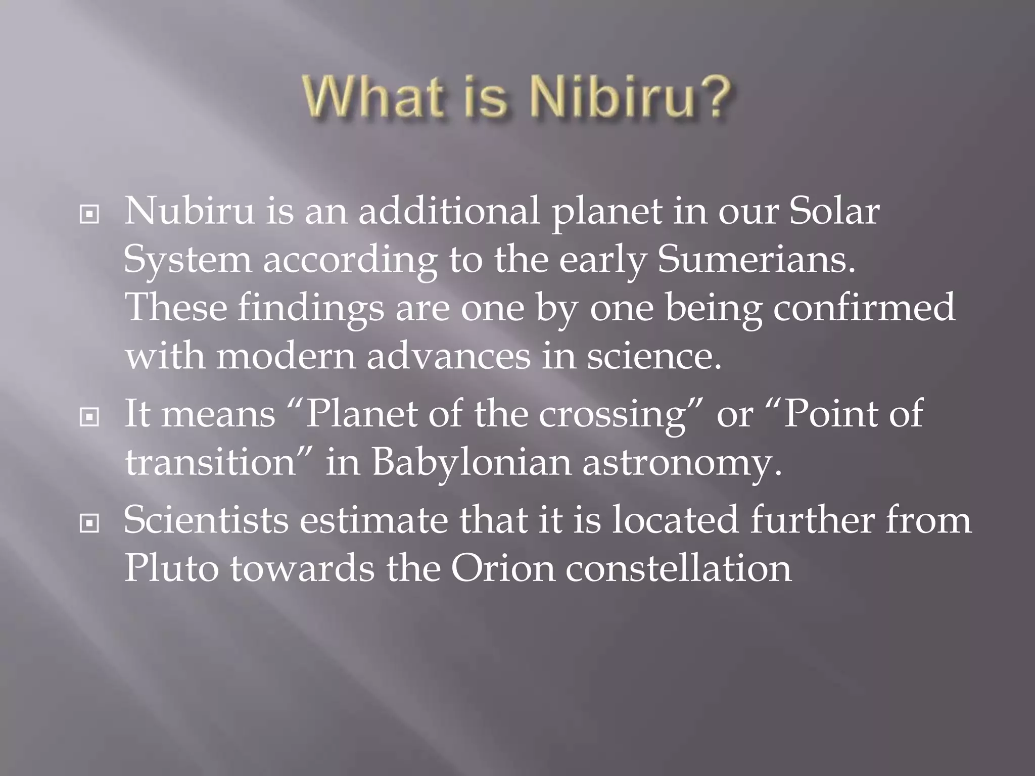 Nibiru planet (planet x) | PPTX