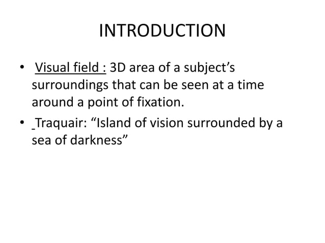 Visual field defects | PPTX