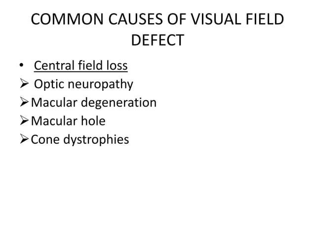 Visual field defects | PPTX