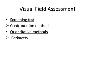 Visual field defects | PPTX