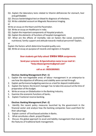 Nibm emba and mba fully solved assignments 2014 15 and 2015-16 | DOCX