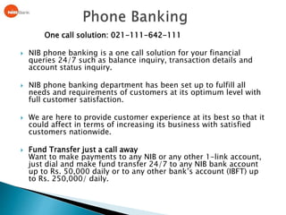 Nib (National Investment Bank) Pakistan | PPTX