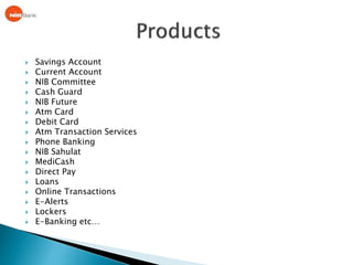 Nib (National Investment Bank) Pakistan | PPTX