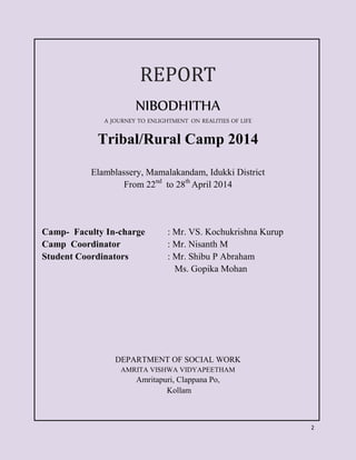 Nibodhitha camp report final | PDF