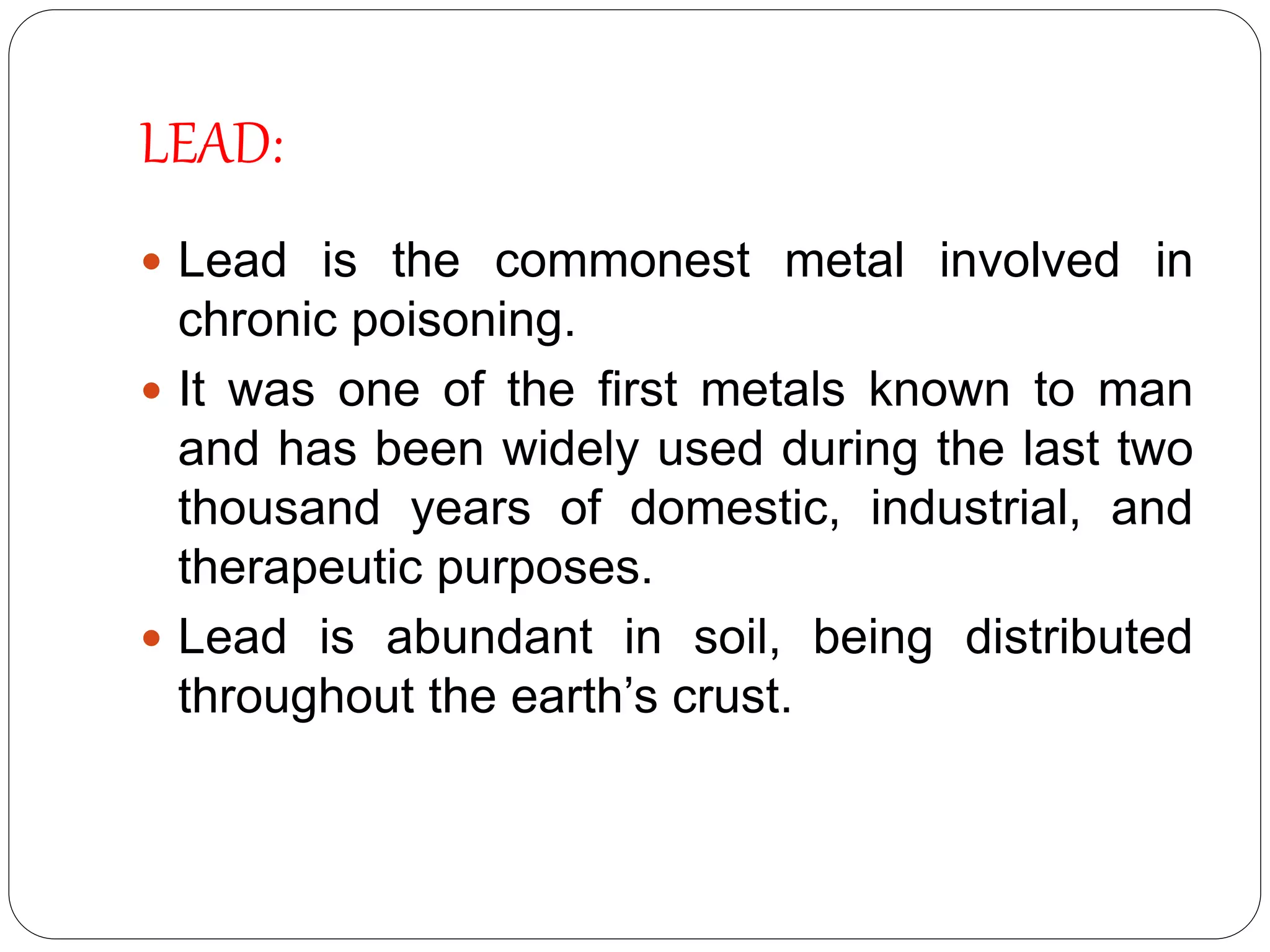 ARSENIC AND LEAD POISONING | PPTX