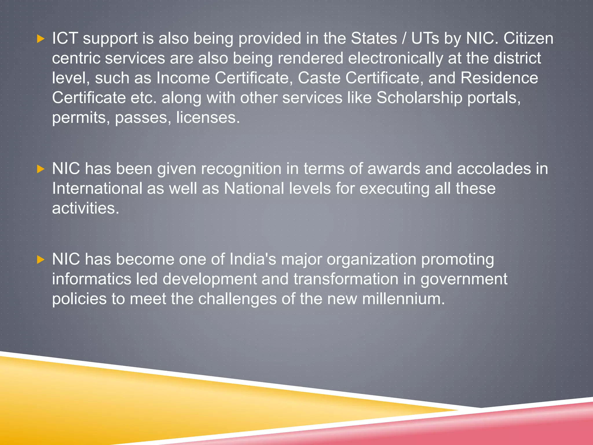 NATIONAL INFORMATICS CENTRE-NIC- INDIA | PPTX