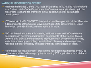 NATIONAL INFORMATICS CENTRE-NIC- INDIA | PPTX