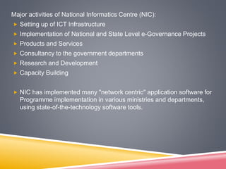 NATIONAL INFORMATICS CENTRE-NIC- INDIA | PPTX